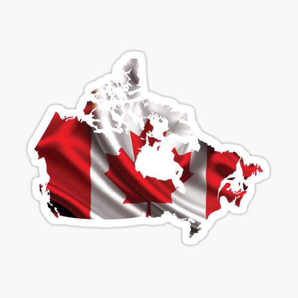 "Canada Flag Map" Sticker for Sale by vintage-shirts | Redbubble
