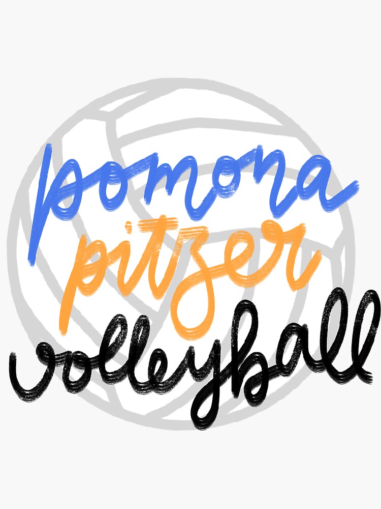 "Pomona Pitzer Volleyball" Sticker for Sale by graceefan | Redbubble