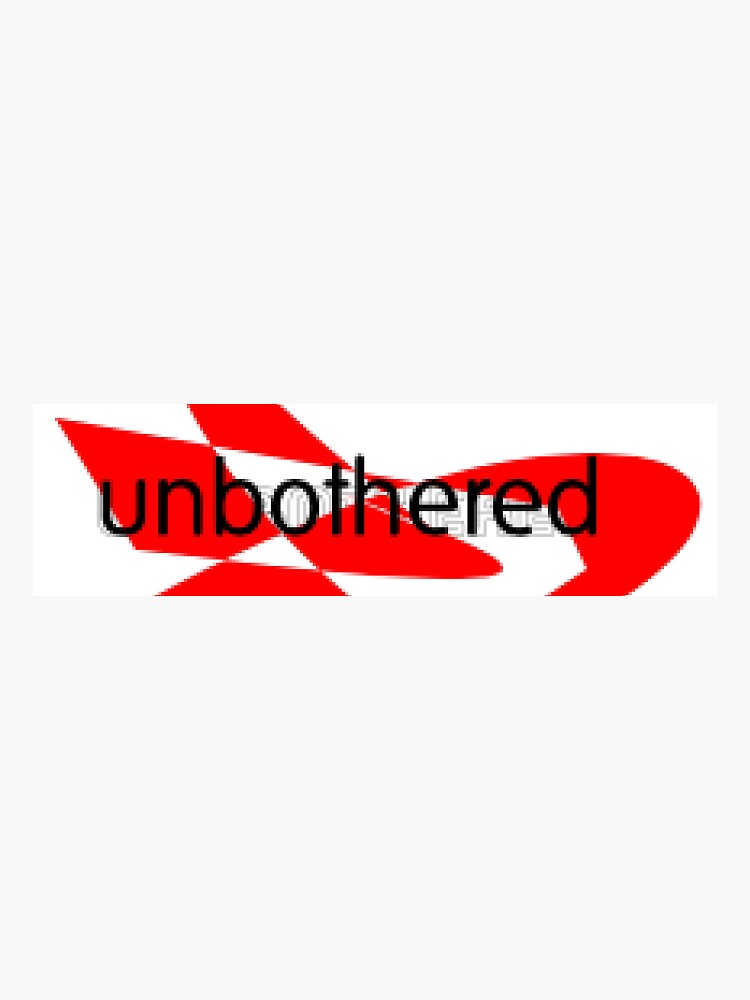 "unbothered" Sticker by danipowers3 | Redbubble