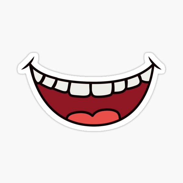 " Smiling_mouth" Sticker for Sale by Chavapa | Redbubble