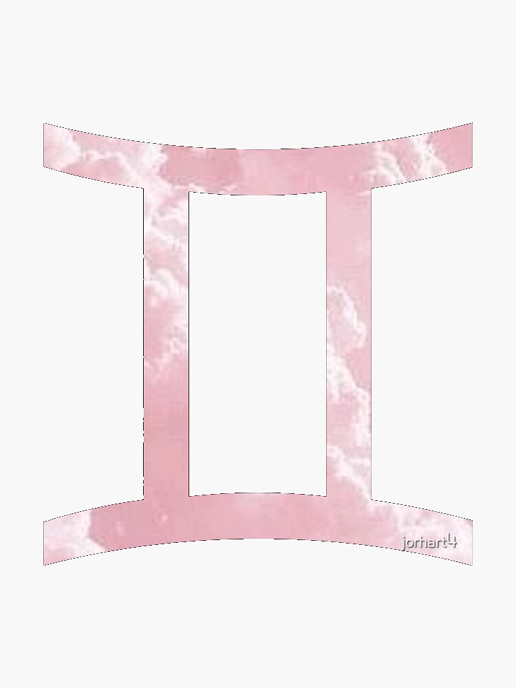 "pink clouds gemini symbol" Sticker for Sale by jorhart4 | Redbubble