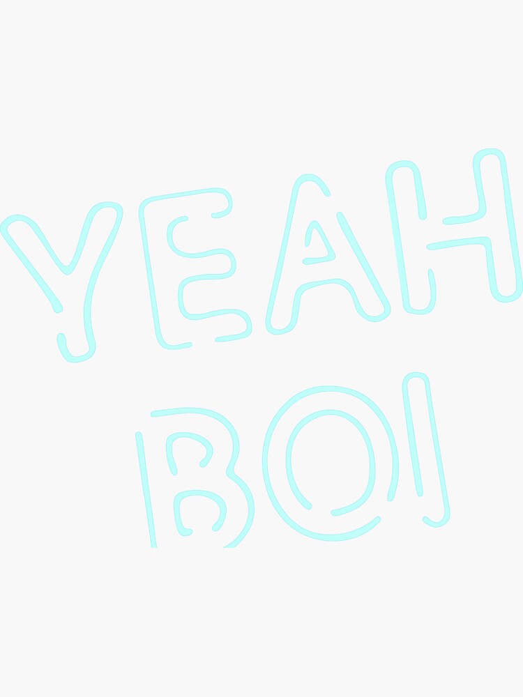 "yeah boi" Sticker by FAQtime | Redbubble
