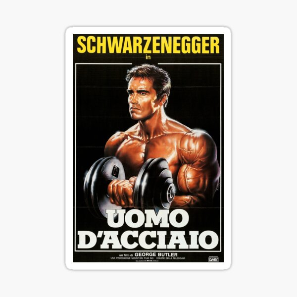"SCHWARZENEGGER - Pumping Iron" Sticker for Sale by ManiacForces86 ...