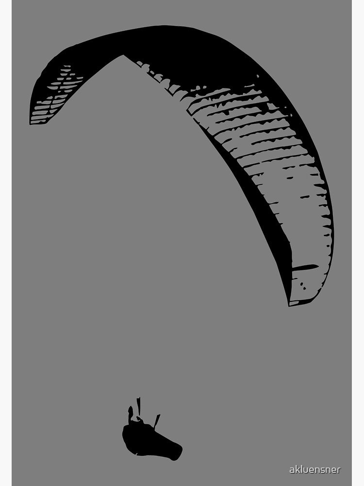 "Paraglider (black)" Art Print for Sale by akluensner | Redbubble