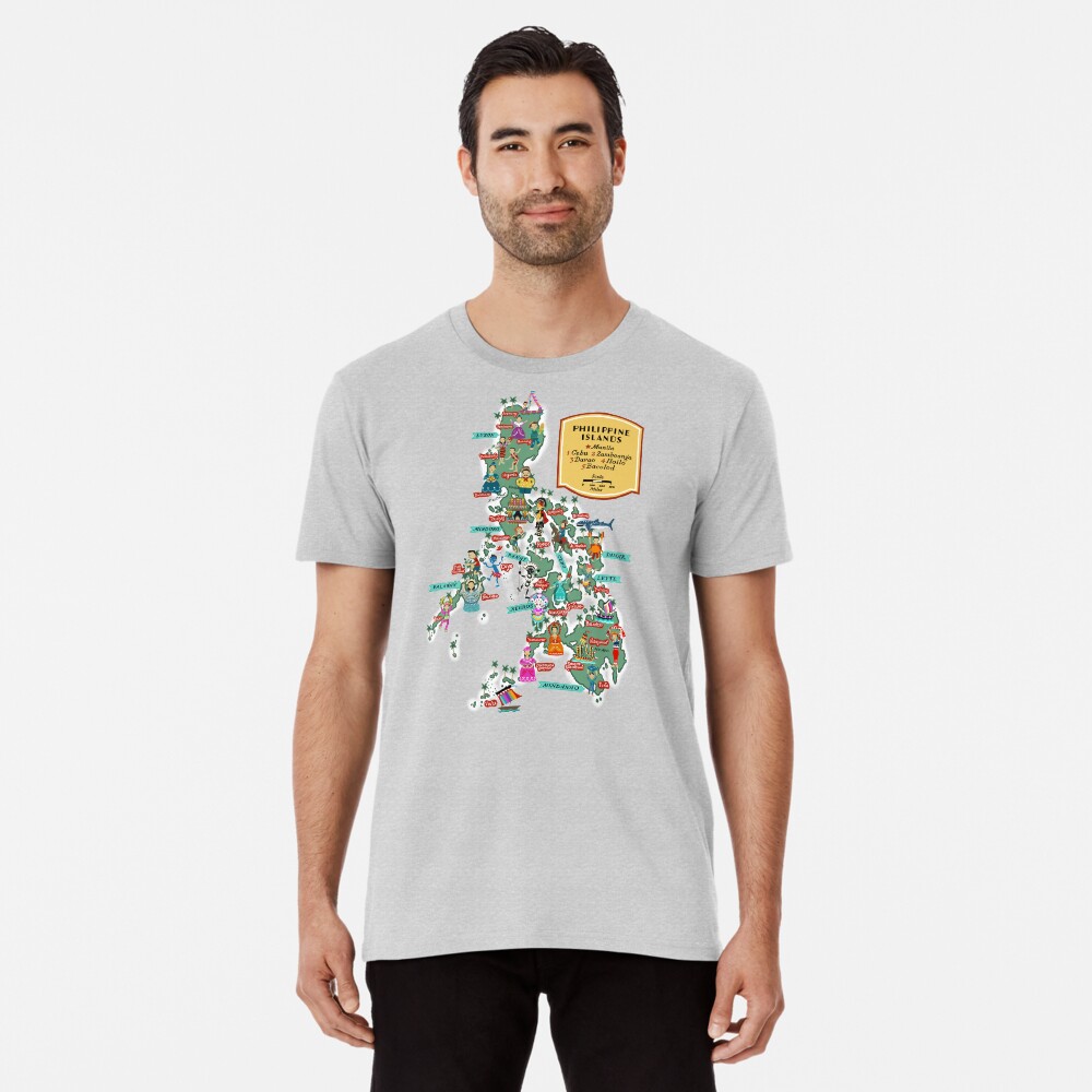 "Philippine Festivals map illustrated by Robert Alejandro" Scarf for ...