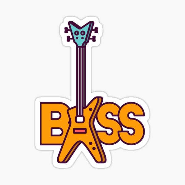 "BASS" Sticker by hakimfougarzi | Redbubble