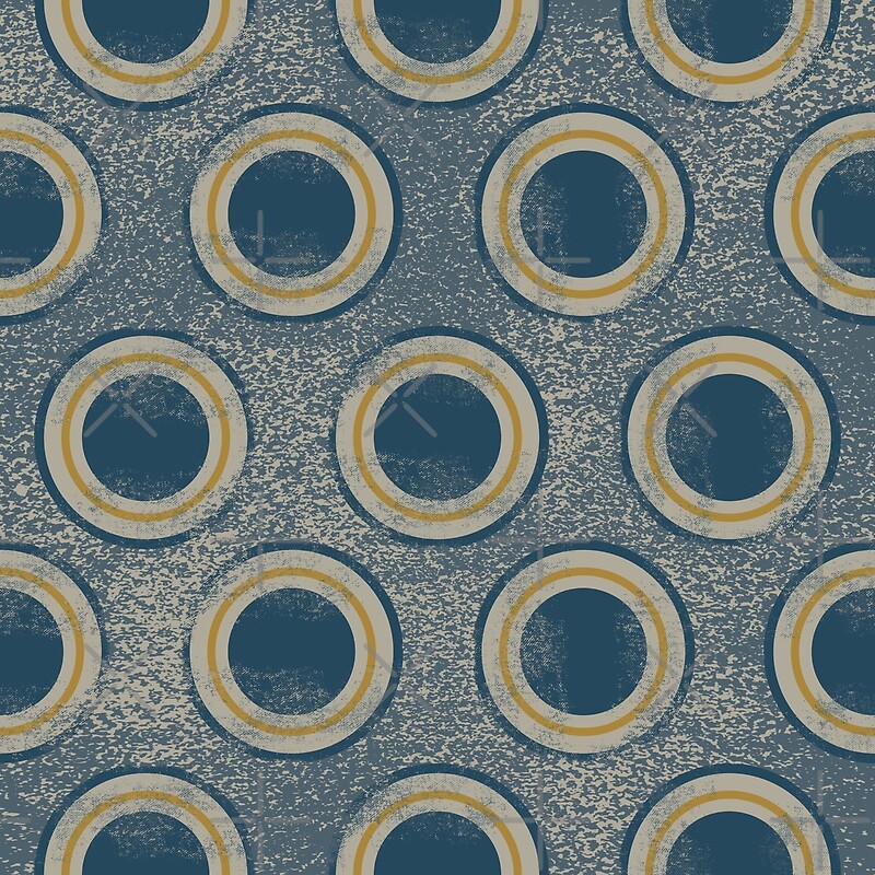 "Blue and beige circles in the grunge style." by NLobes | Redbubble