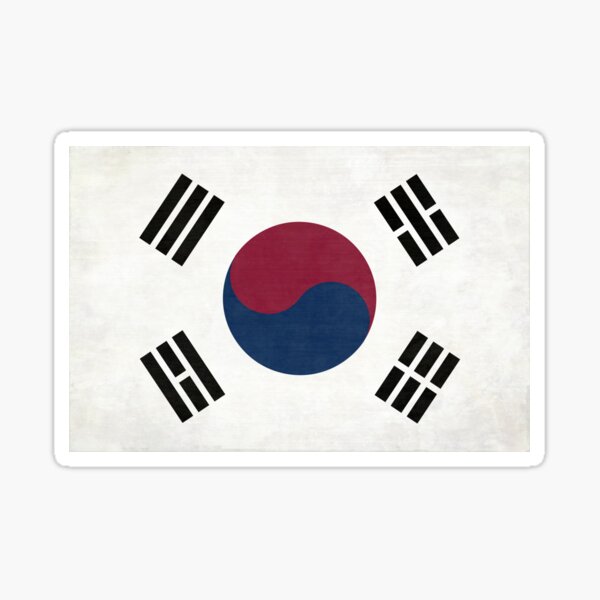 "South Korea Flag" Sticker by LMontgomery | Redbubble