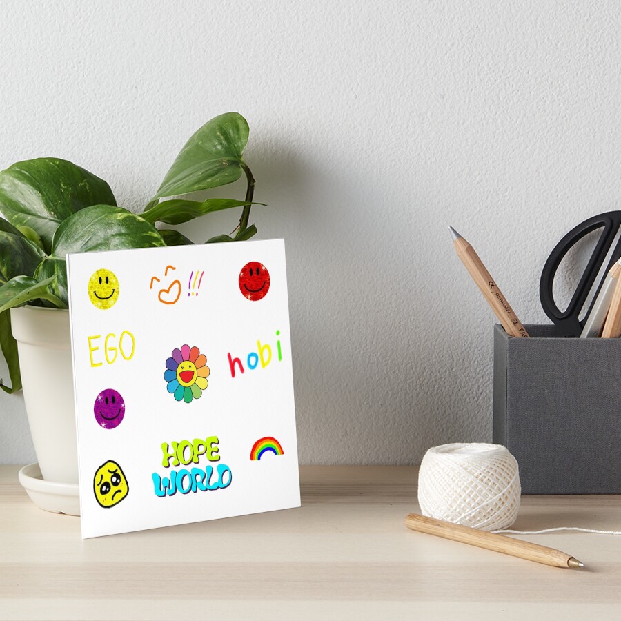 "Hobi core sticker set" Art Board Print by rinrin03 | Redbubble