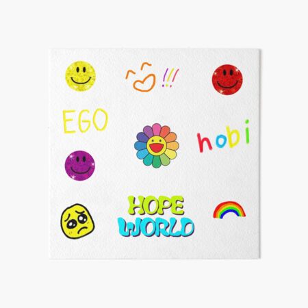 "Hobi core sticker set" Art Board Print by rinrin03 | Redbubble