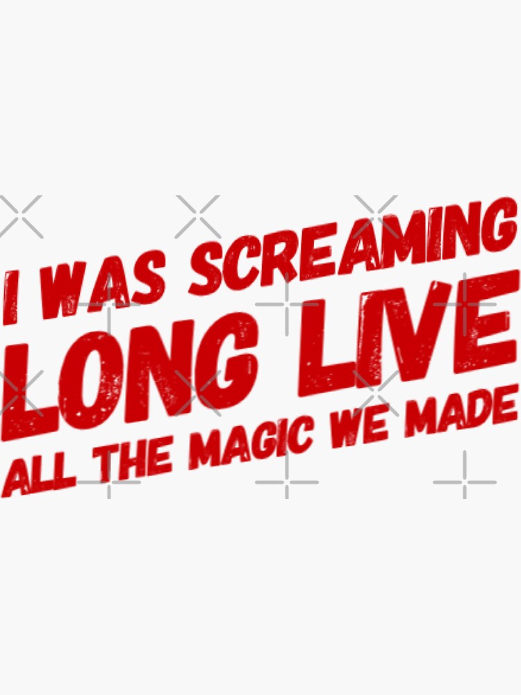 "Screaming LONG LIVE" Sticker by izabella-design | Redbubble