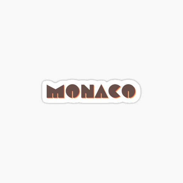"Monaco!" Sticker for Sale by phandiltees | Redbubble