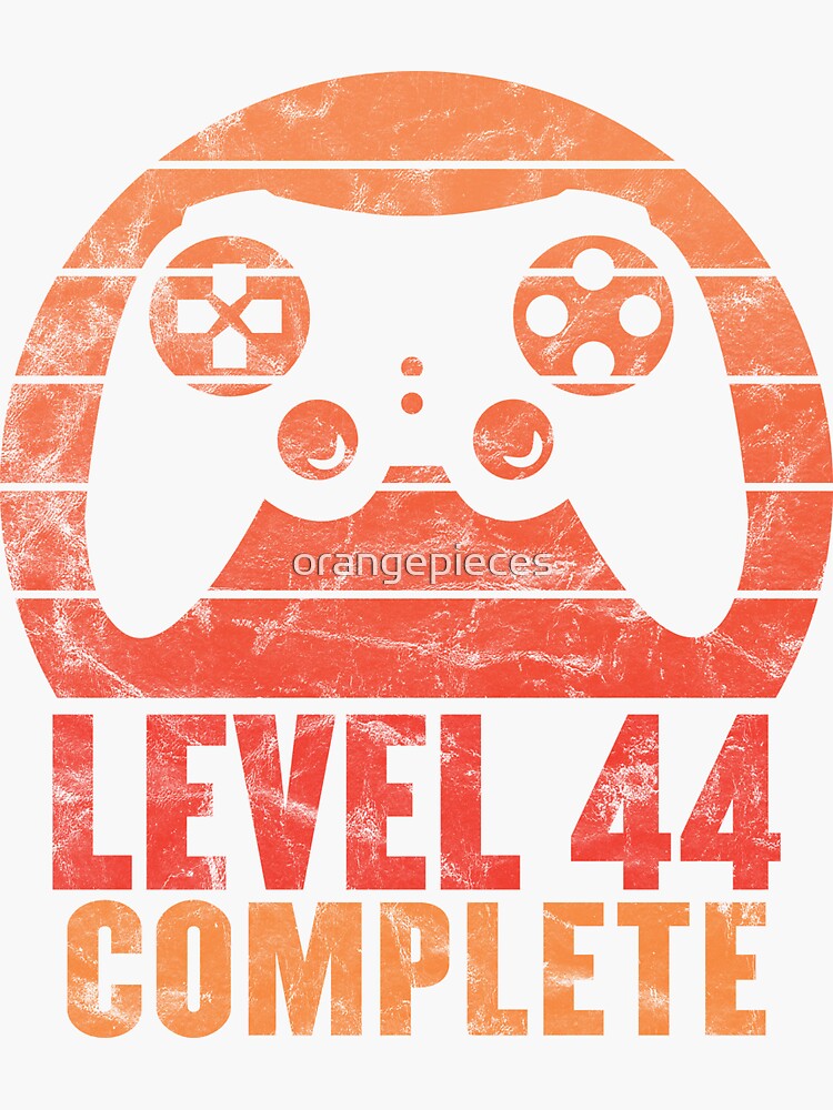 Pegatina «Level 44 Complete Vintage Shirt 44th Wedding Anniversary Tee ...