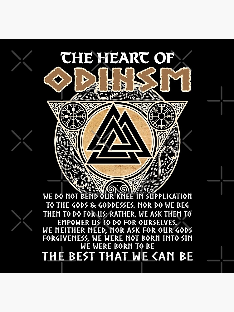 "The Heart Of Odinism Odin Viking Quotes" Art Board Print for Sale by ...