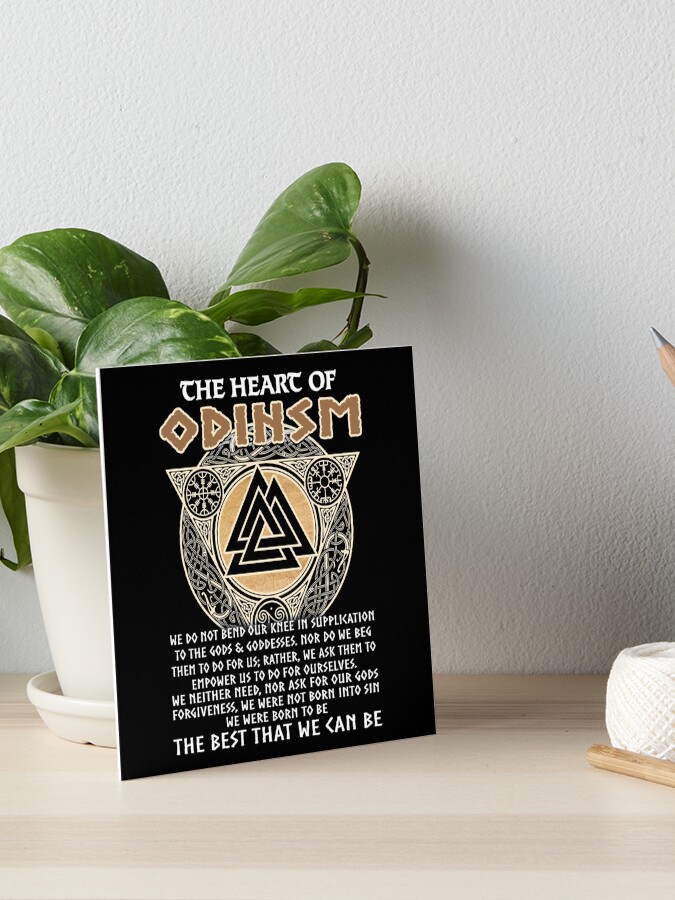 "The Heart Of Odinism Odin Viking Quotes" Art Board Print for Sale by ...