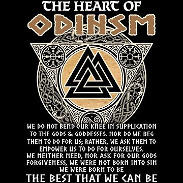 "The Heart Of Odinism Odin Viking Quotes" Art Board Print for Sale by ...