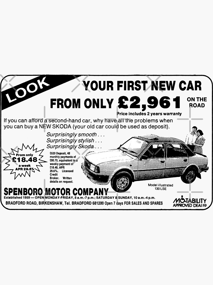 "ŠKODA 130 LSE ESTELLE" Sticker for Sale by ThrowbackM2 | Redbubble