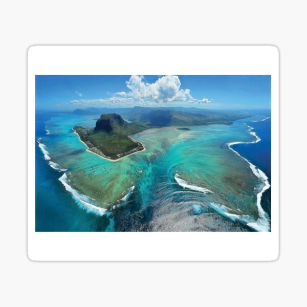 "BLUE OCEAN WATERFALLS COLLECTION " Sticker by Ashrafcan | Redbubble