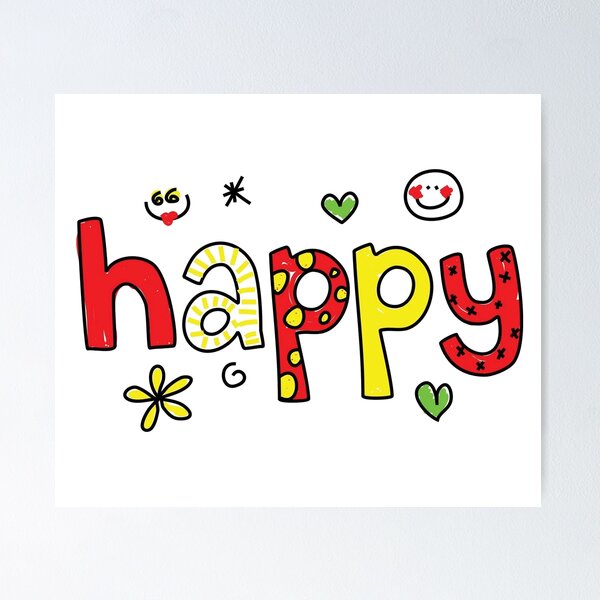 ""happy" drawing" Poster by Artem-design | Redbubble