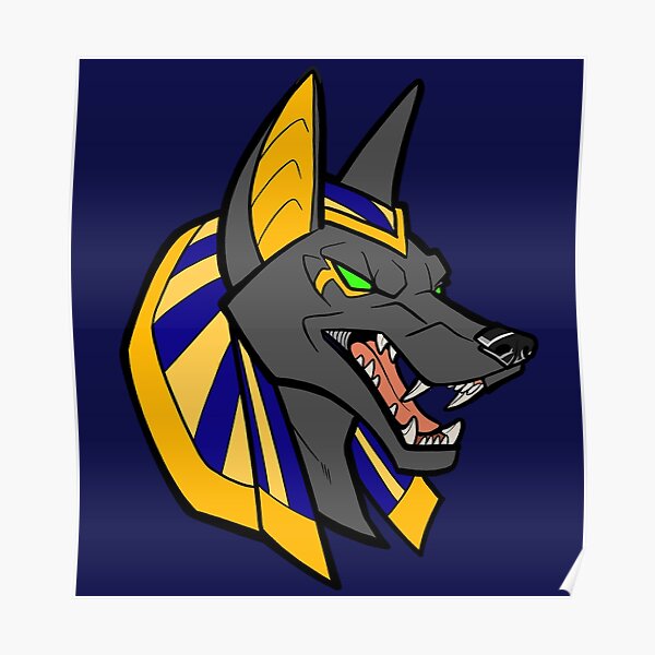 "Snarling Anubis" Poster by korrok | Redbubble