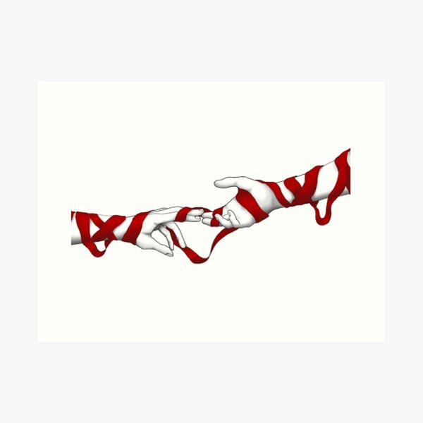 "Red Thread of Fate" Art Print for Sale by freddyhlb | Redbubble