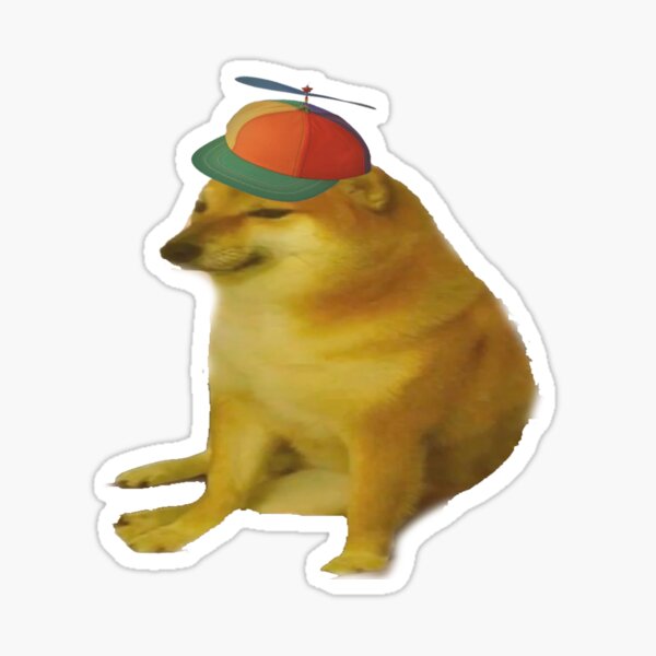 "Cheems Propeller Beanie -Stickers, Shirts - Pillows and more-" Sticker ...