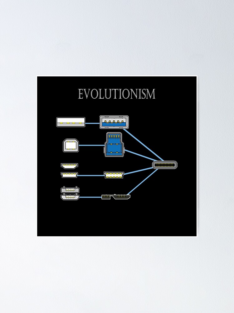 "USB Evolution" Poster by Sparcicus | Redbubble