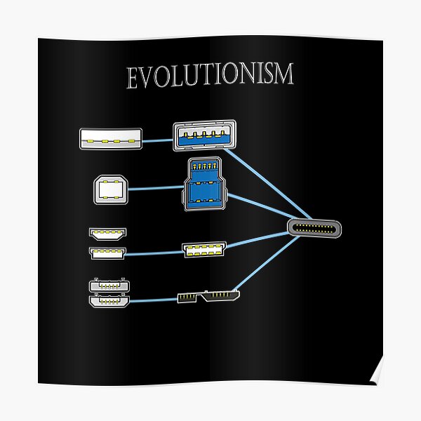 "USB Evolution" Poster by Sparcicus | Redbubble