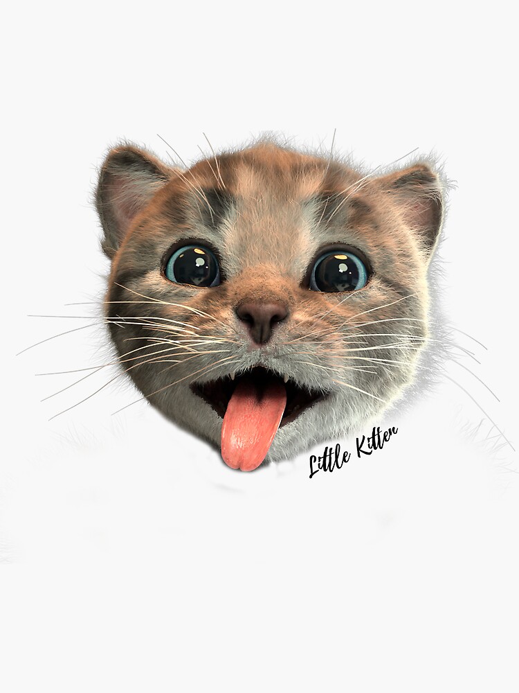 "Little Kitten - Head!" Sticker for Sale by Squeakosaurus | Redbubble