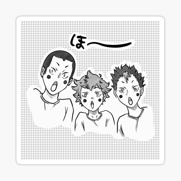 "Haikyuu! Baby Crows in awe!" Sticker for Sale by YellowChick | Redbubble
