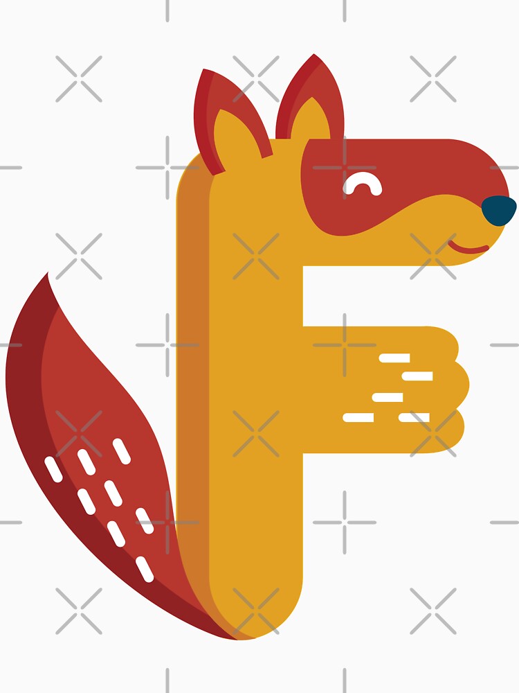"Letter F - FOX , Animalphabet" T-shirt for Sale by orori | Redbubble ...