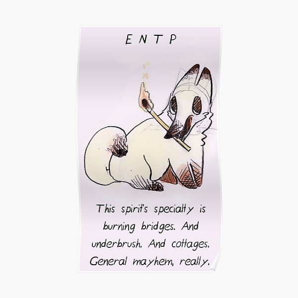 "MBTI GHOSTS AND GHOULS- ENTP FIRE FOX" Poster by samsketchbook | Redbubble