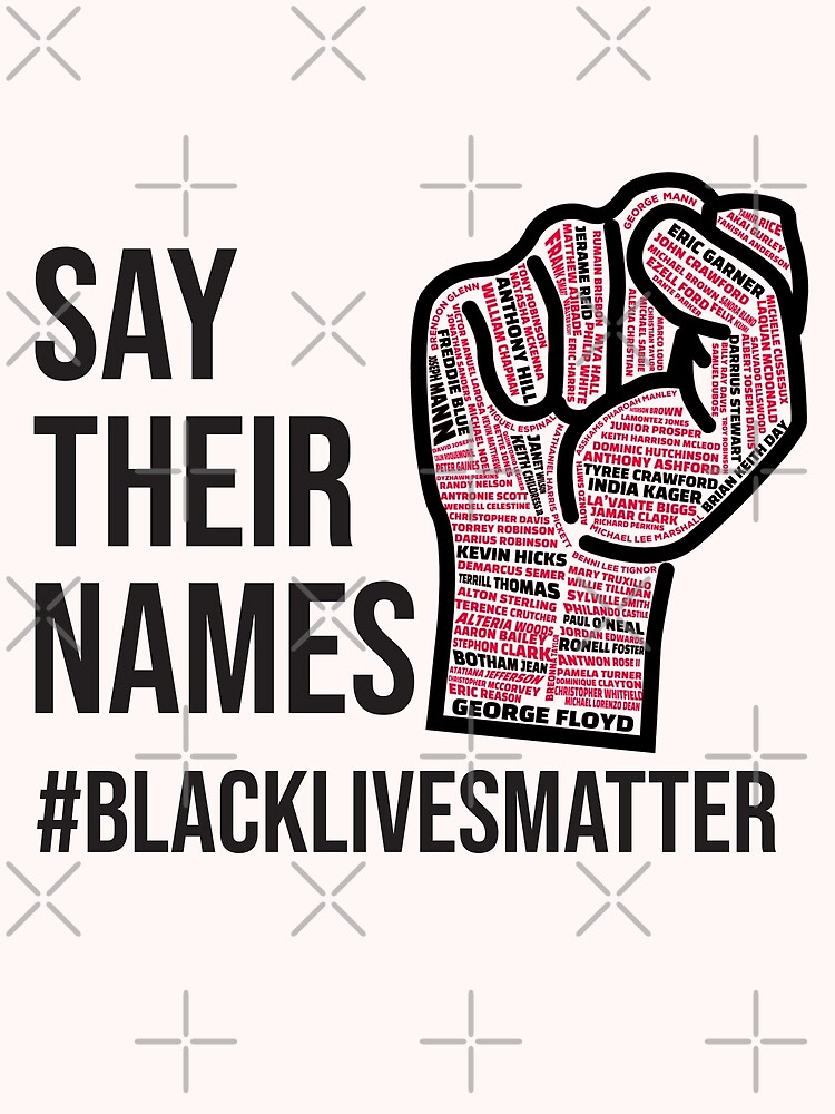 "BLM Fist Say Their Names #blacklivesmatter" Photographic Print by ...