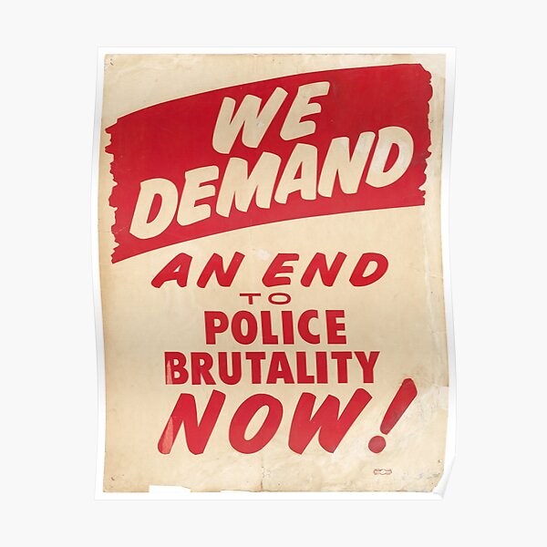 "We demand an end to police brutality now! 1968 Civil Rights Protest ...