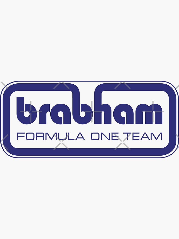 "Brabham Formula One Team logo 1973/4 - brabham blue print" Sticker for ...