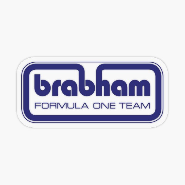 "Brabham Formula One Team logo 1973/4 - brabham blue print" Sticker by ...