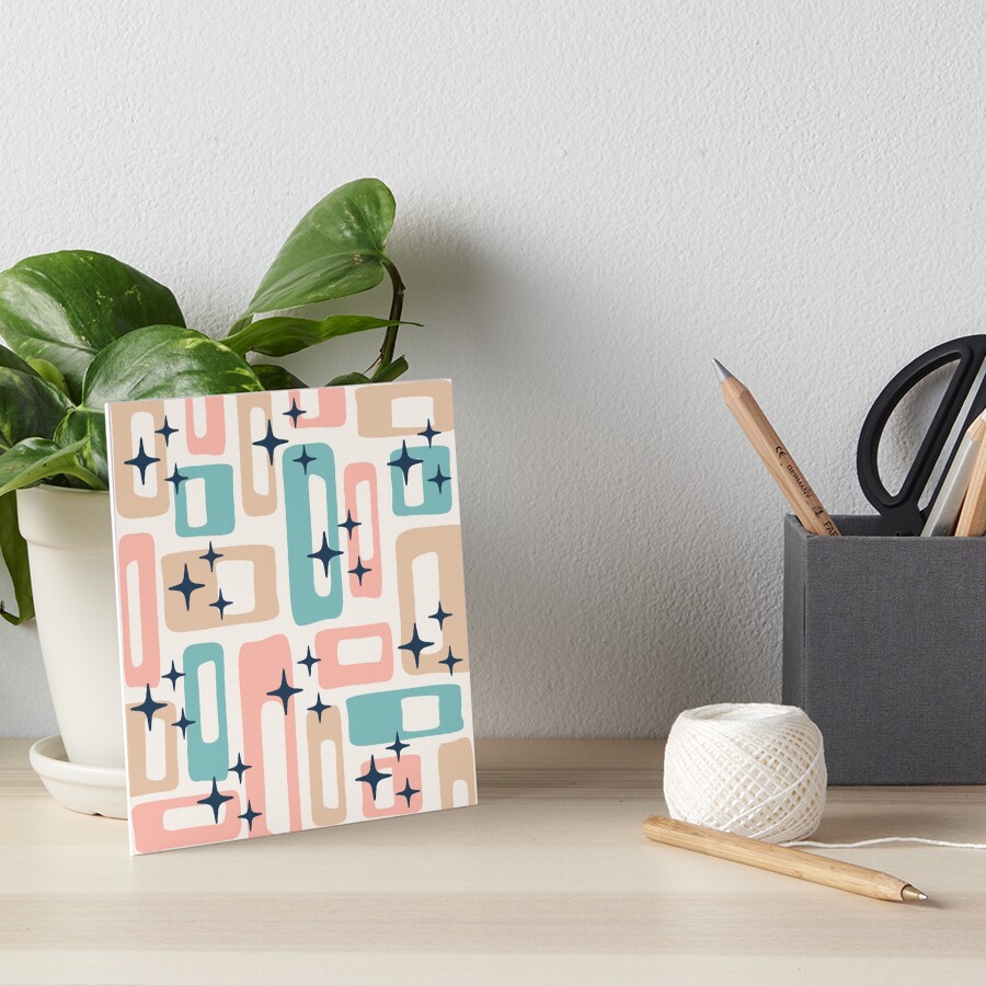 "Retro Mid Century Modern Abstract Pattern 144" Sticker for Sale by ...