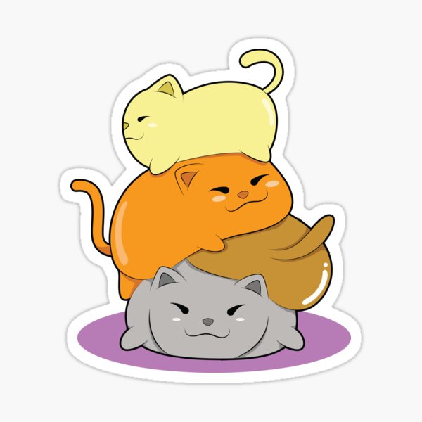 "Cats stack tower cute kittens" Sticker for Sale by Serenity85 | Redbubble