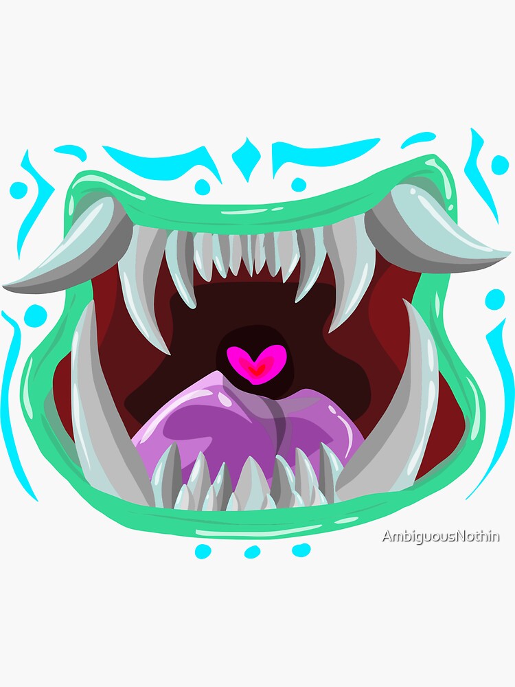 "Oni Teeth " Sticker by AmbiguousNothin | Redbubble