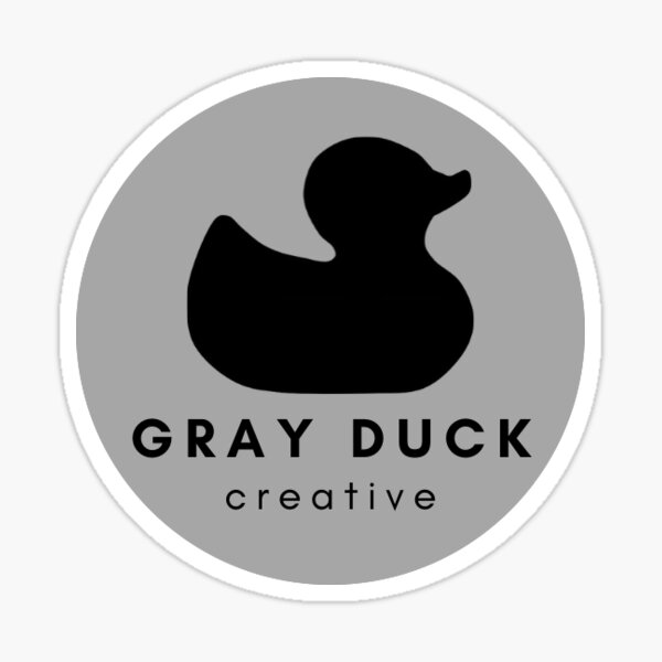 "Gray Duck Creative logo" Sticker for Sale by Tucker22 | Redbubble