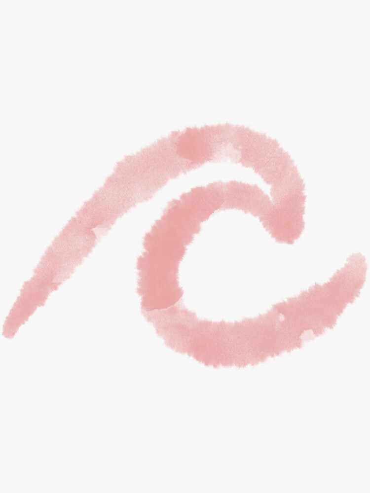 "Pink wave" Sticker by Isavargas | Redbubble