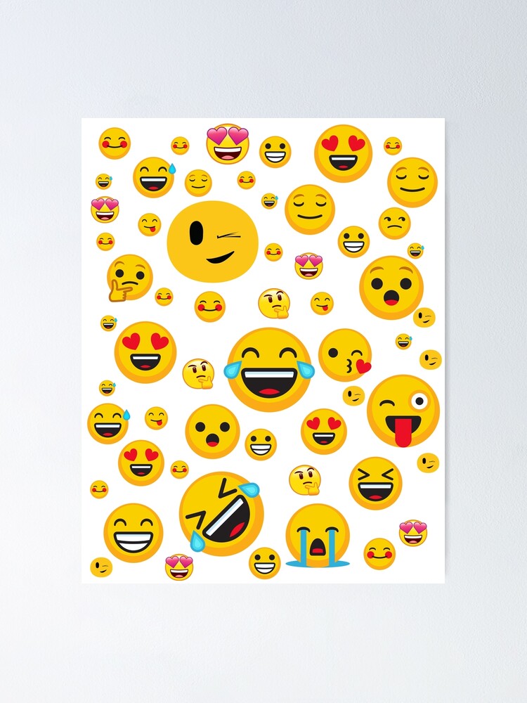 "emoji smiley random" Poster by grovepros | Redbubble