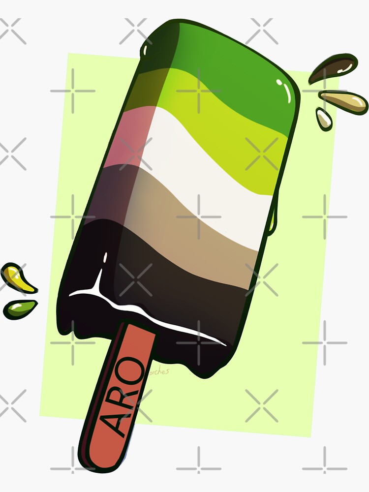 "aro pop" Sticker for Sale by Sckorches | Redbubble