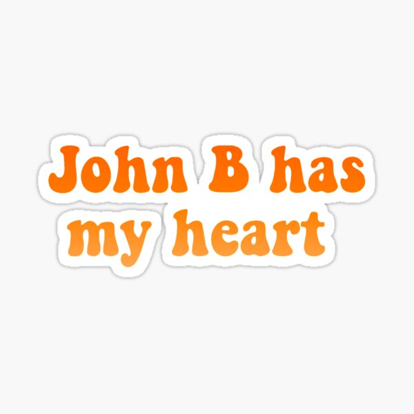 "John B // Outer banks" Sticker for Sale by sunsetriverside | Redbubble