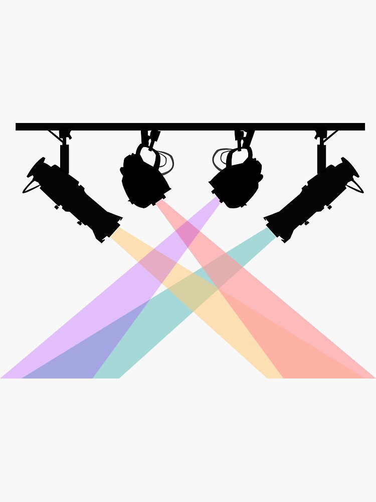 "Stage Lights" Sticker for Sale by SpacedOutSticks | Redbubble