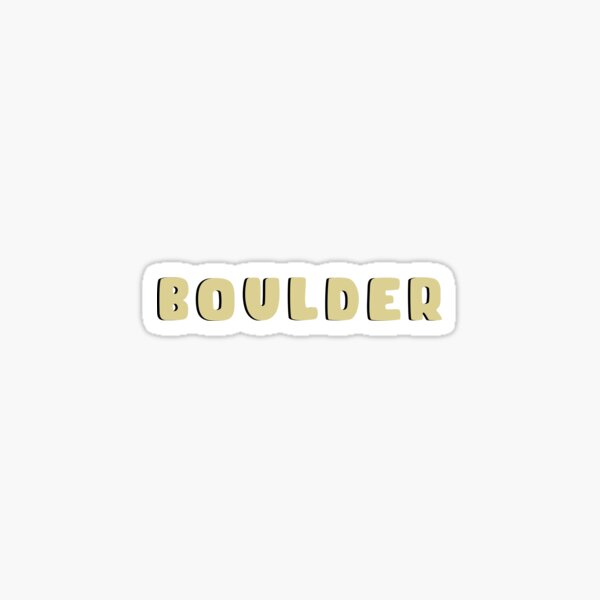 "Boulder Lettering in CU Colors" Sticker for Sale by tzele | Redbubble