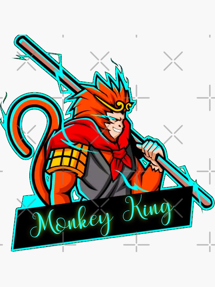 "Monkey King" Sticker by Kamaljit-Design | Redbubble