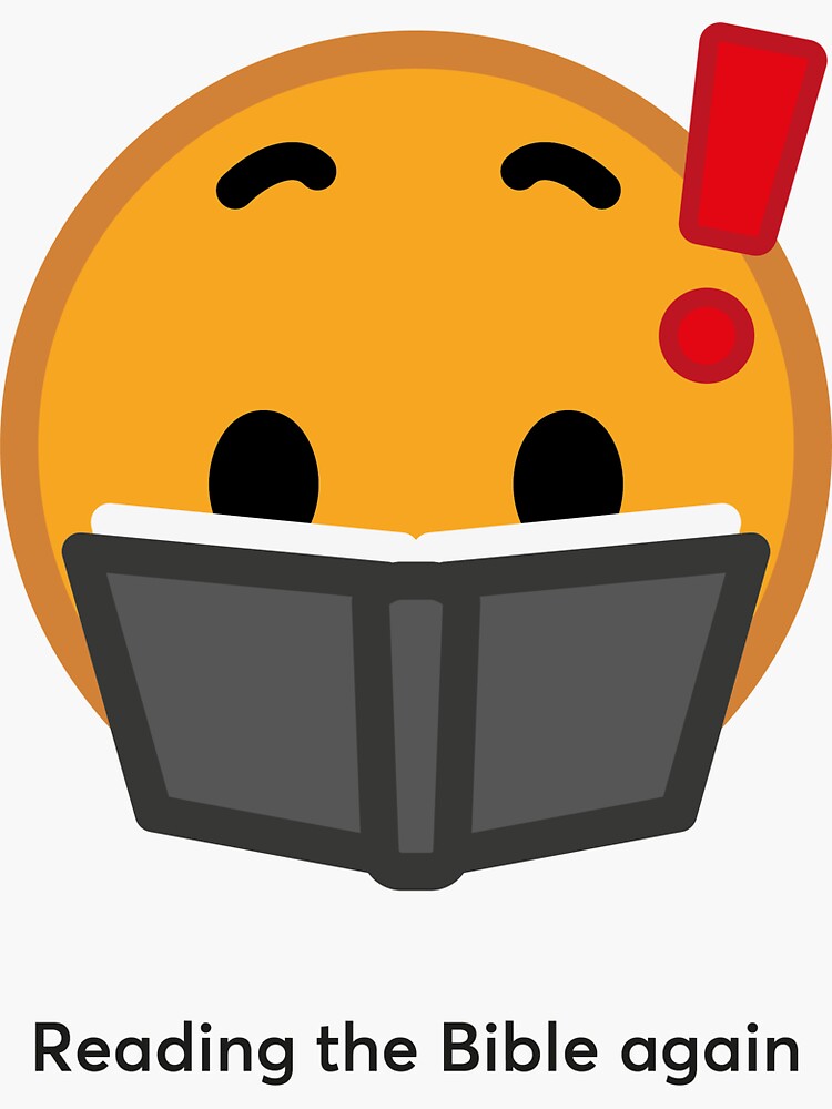 "Reading the Bible Emoji. " Sticker for Sale by Pelumii | Redbubble