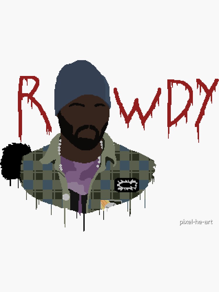 "Rowdy 3 - Gripps" Sticker for Sale by pixel-he-art | Redbubble