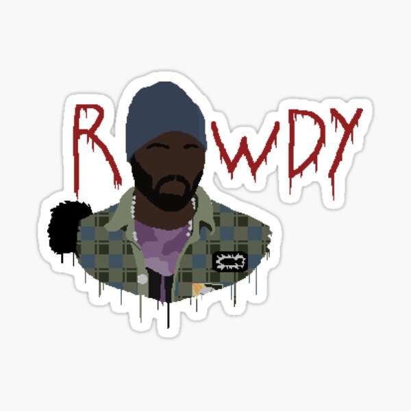 "Rowdy 3 - Gripps" Sticker for Sale by pixel-he-art | Redbubble